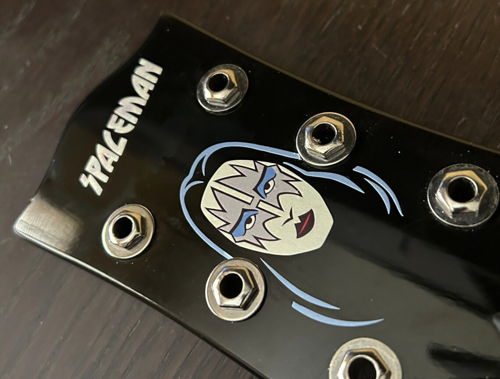 Creative-Cuts Inlays: Ace Spaceman Headstock Vinyl Decal Set