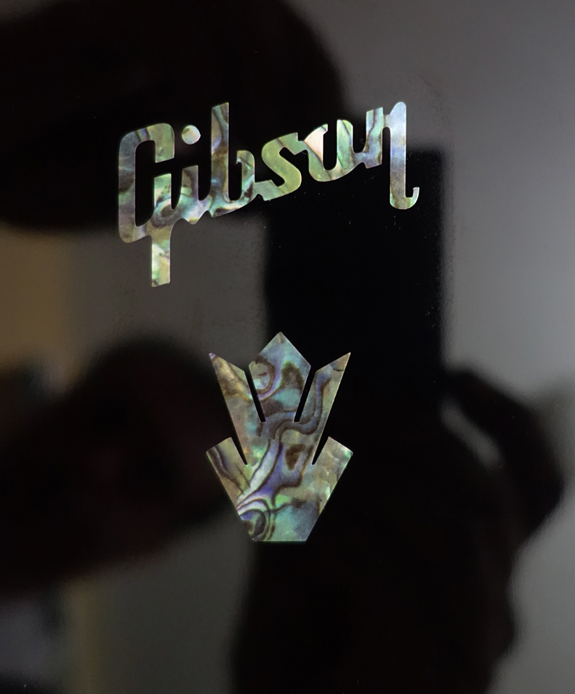 Creative-Cuts Inlays: Gibson Logo & Crown Headstock Logo GREEN ABALONE