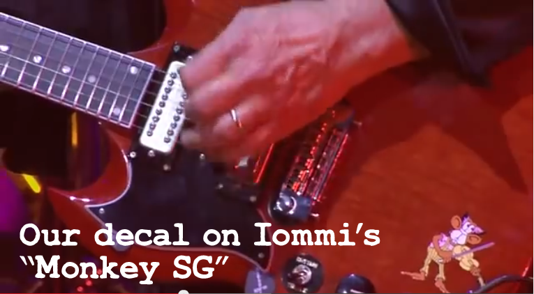 Creative Cuts Inlays: Tony Iommi Custom Monkey SG Body Sticker