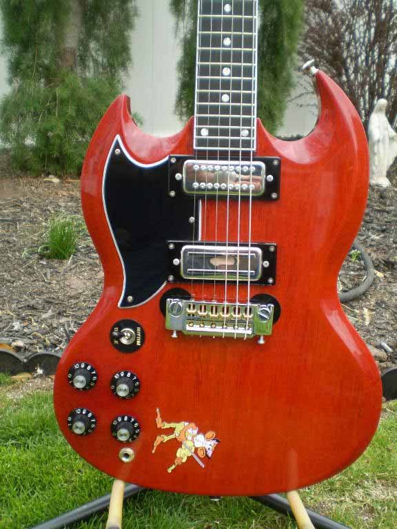 Creative Cuts Inlays: Tony Iommi Custom Monkey SG Body Sticker