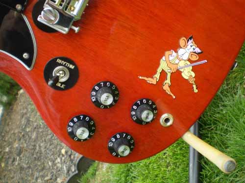 Creative Cuts Inlays: Tony Iommi Custom Monkey SG Body Sticker