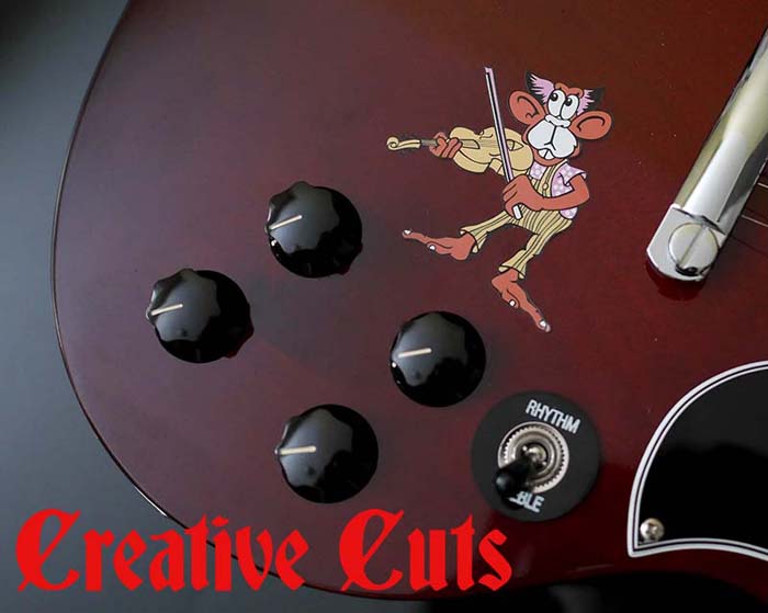 Creative Cuts Inlays: Tony Iommi Custom Monkey SG Body Sticker