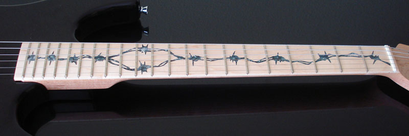 Creative Cuts Inlays: Barb Wire Guitar Inlay Stickers BLACK PEARL