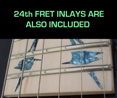 Creative Cuts Inlays: Barb Wire Guitar Inlay Stickers BLACK PEARL