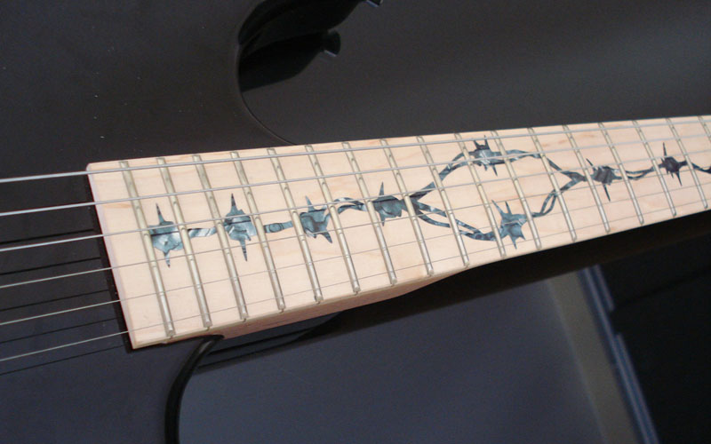 Creative Cuts Inlays: Barb Wire Guitar Inlay Stickers BLACK PEARL