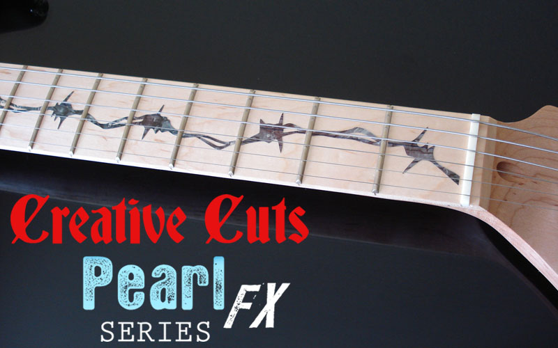 Creative Cuts Inlays: Barb Wire Guitar Inlay Stickers BLACK PEARL