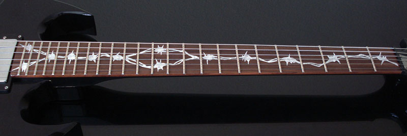 Creative Cuts Inlays: Barb Wire Guitar Inlay Stickers MOP WHITE PEARL