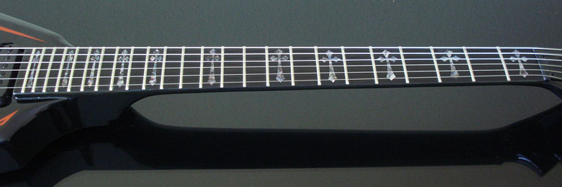 Creative Cuts Inlays: Diamond Cross Guitar Inlay Stickers ABALONE