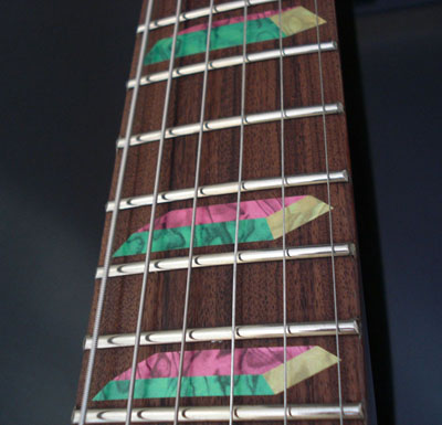 Creative Cuts Inlays: Pyramid Jem Guitar Inlay Stickers COLORED PEARL